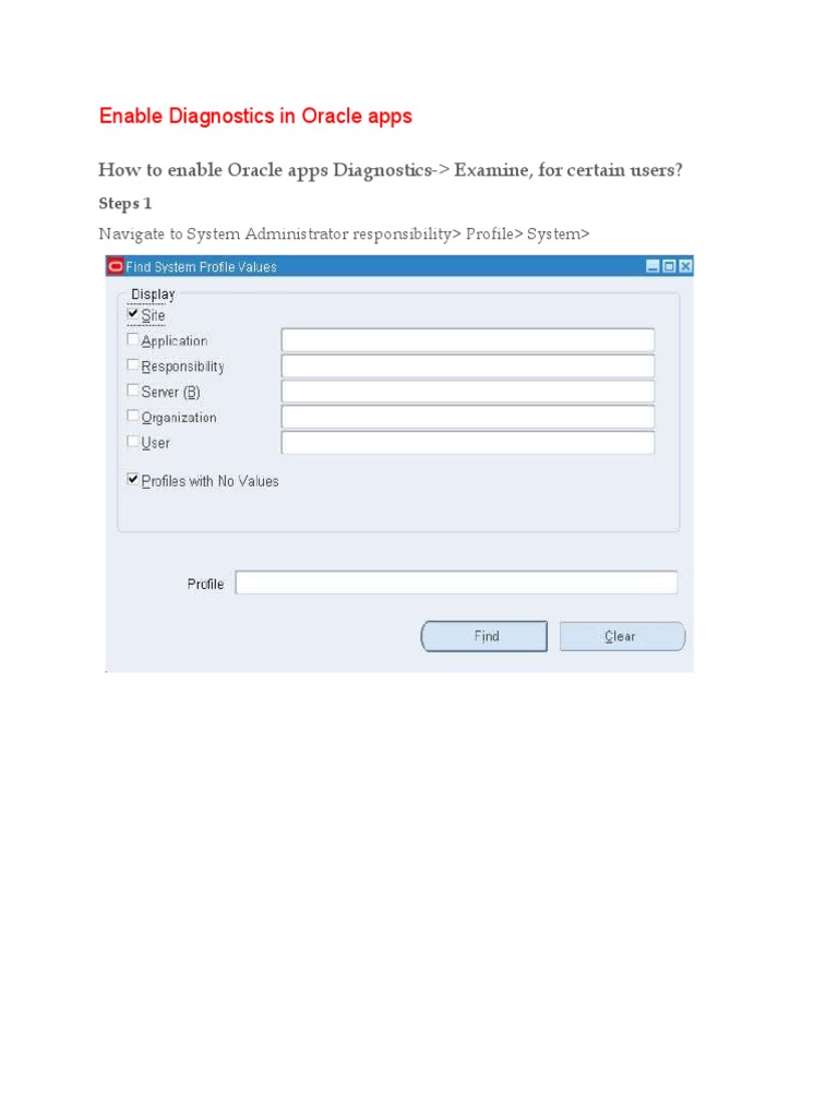 Enable Diagnostics in Oracle Apps | PDF