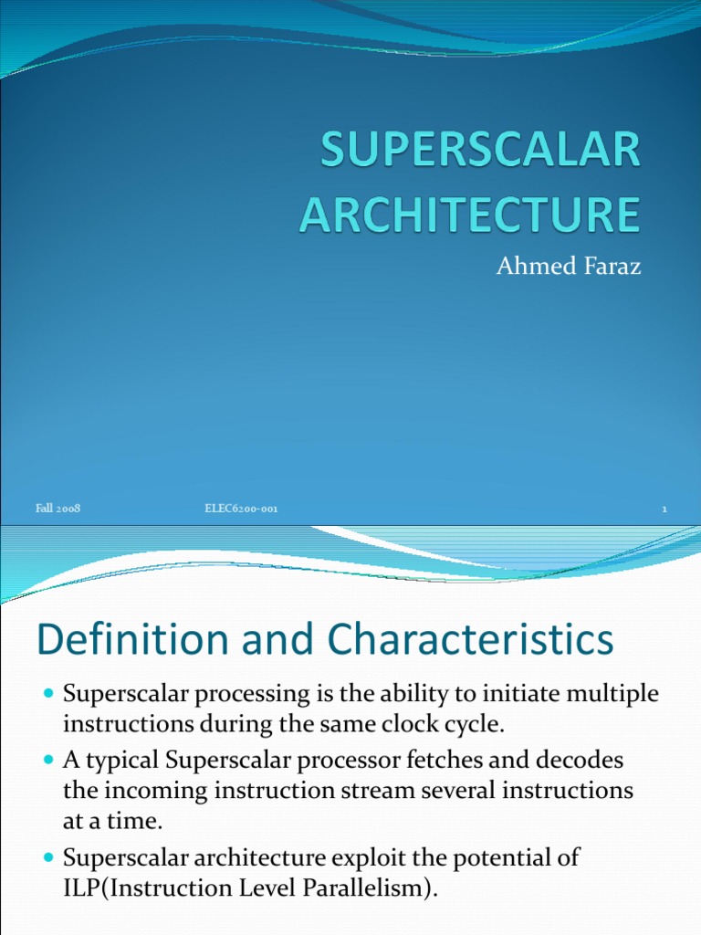 An Overview of Superscalar Processor Architecture and Its Key Characteristics | PDF | Central ...