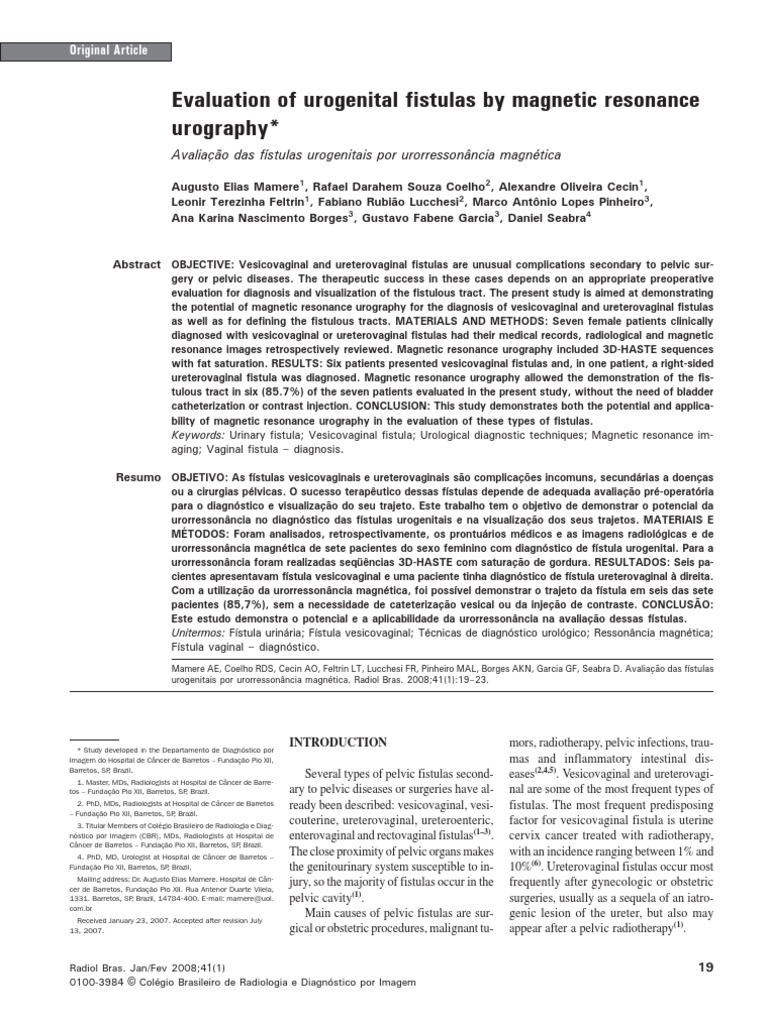Evaluasi Uro Fistula | PDF | Magnetic Resonance Imaging | Urology