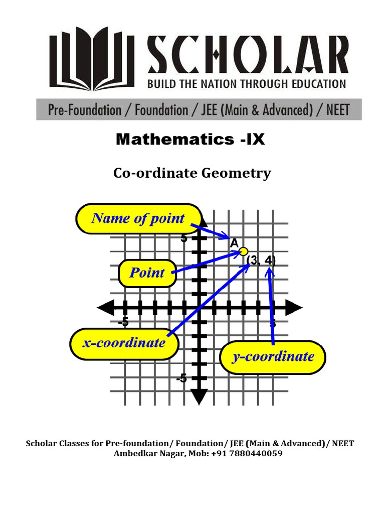 9th Maths Ch-03 Coordinate Geometry Final | PDF | Cartesian Coordinate ...