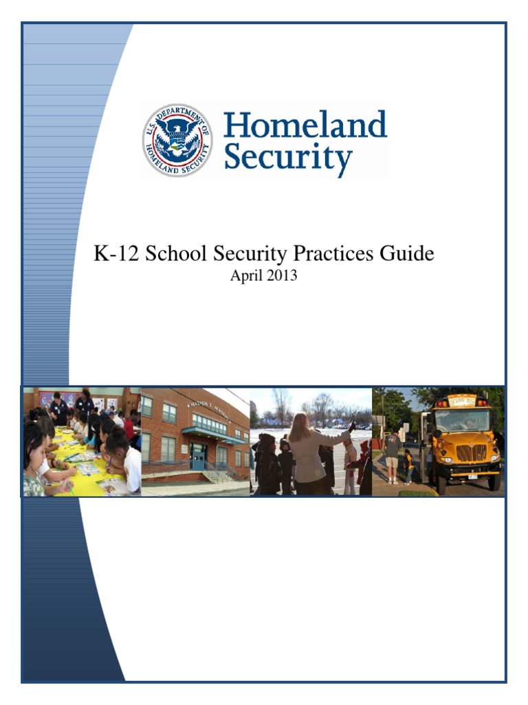 K-12 School Security Practices Guide | PDF | Threat (Computer ...