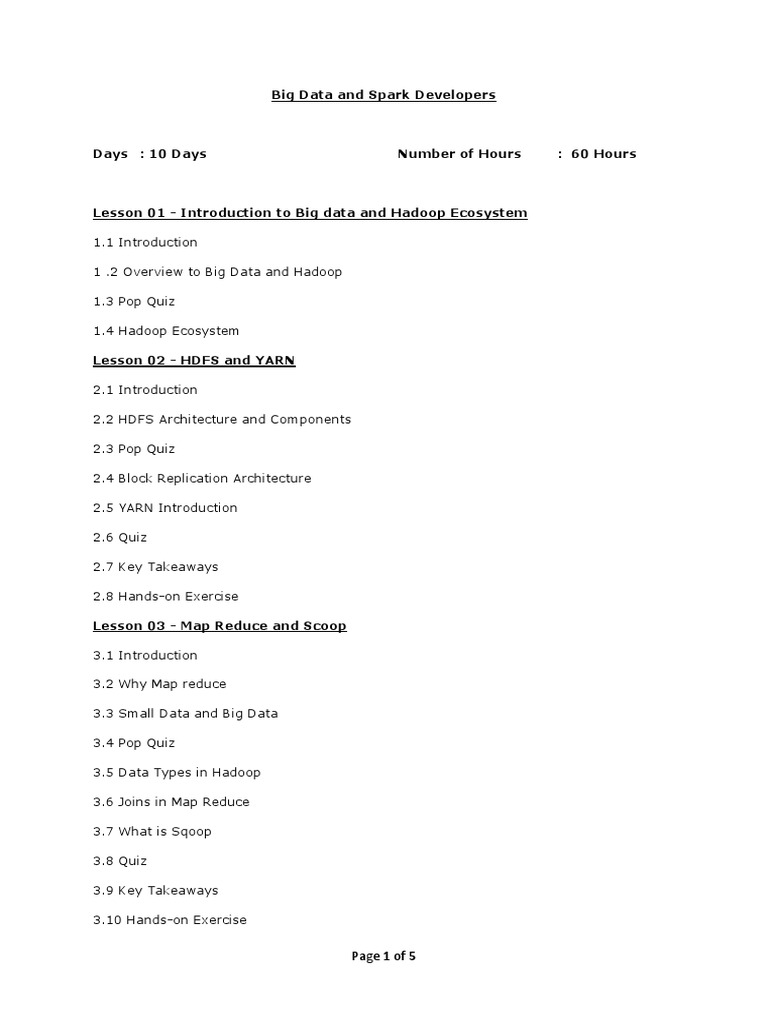 Big Data and Spark Developers | PDF | Apache Spark | Apache Hadoop