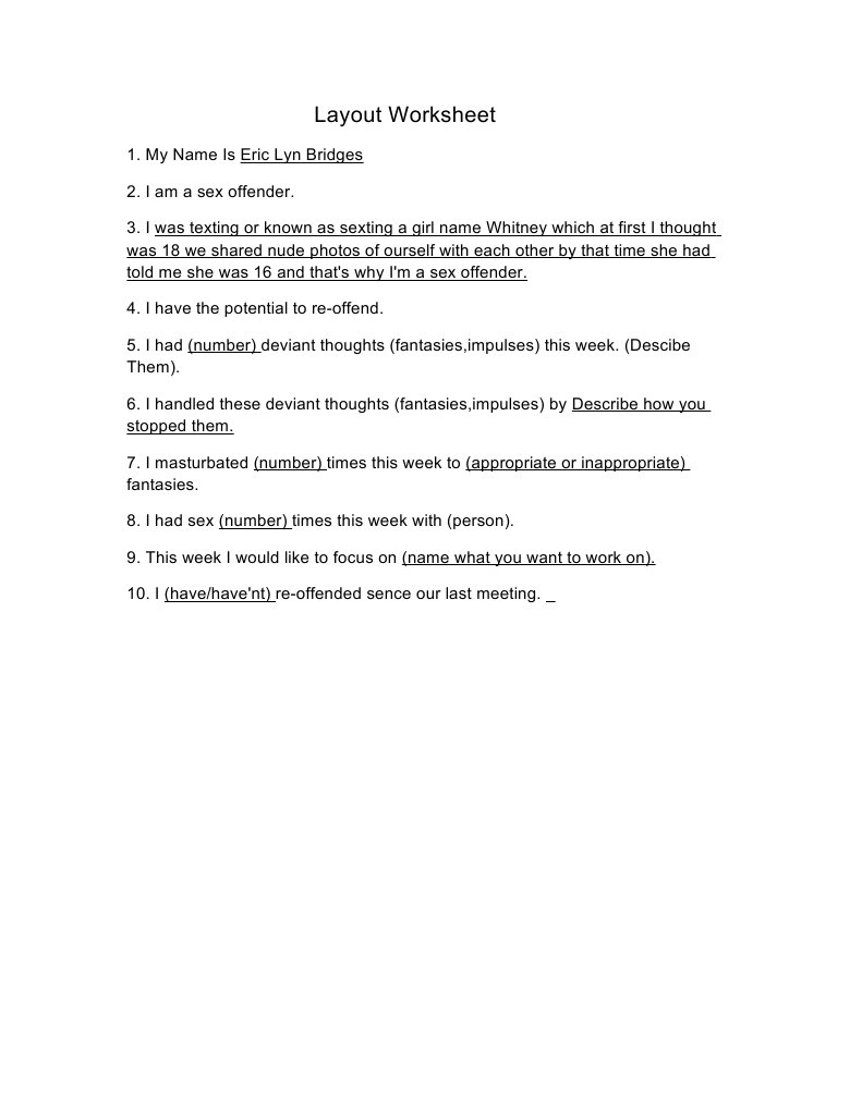 Layout Worksheet | PDF