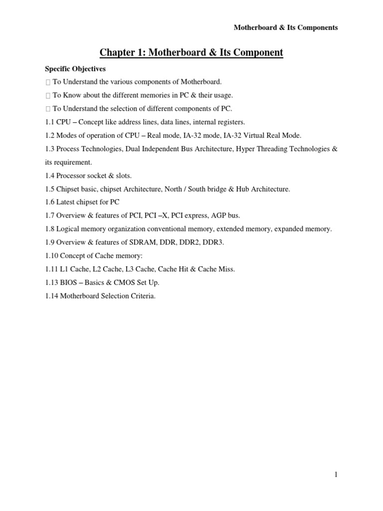 Understanding Motherboard Components | PDF | Dynamic Random Access ...