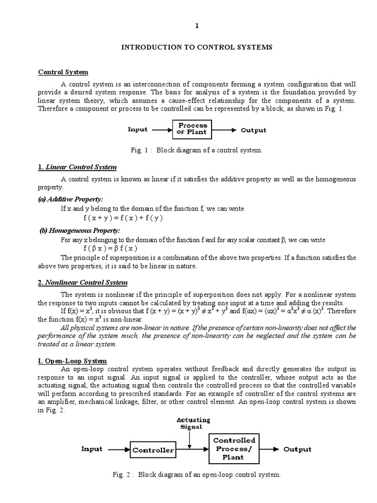 Introduction to Linear Control System.pdf | Control Theory | Control System