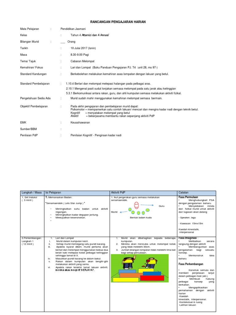 RPH PJ Tahun 4-1 | PDF