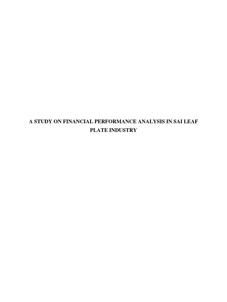 Financial Performance Full Report | PDF | Paper And Packaging Product ...