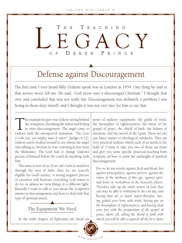 The Teaching Legacy of Derek Prince | PDF | Armor Of God | Religious ...