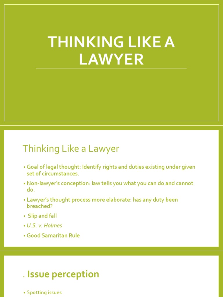 Thinking Like A Lawyer | PDF | Precedent | Justice