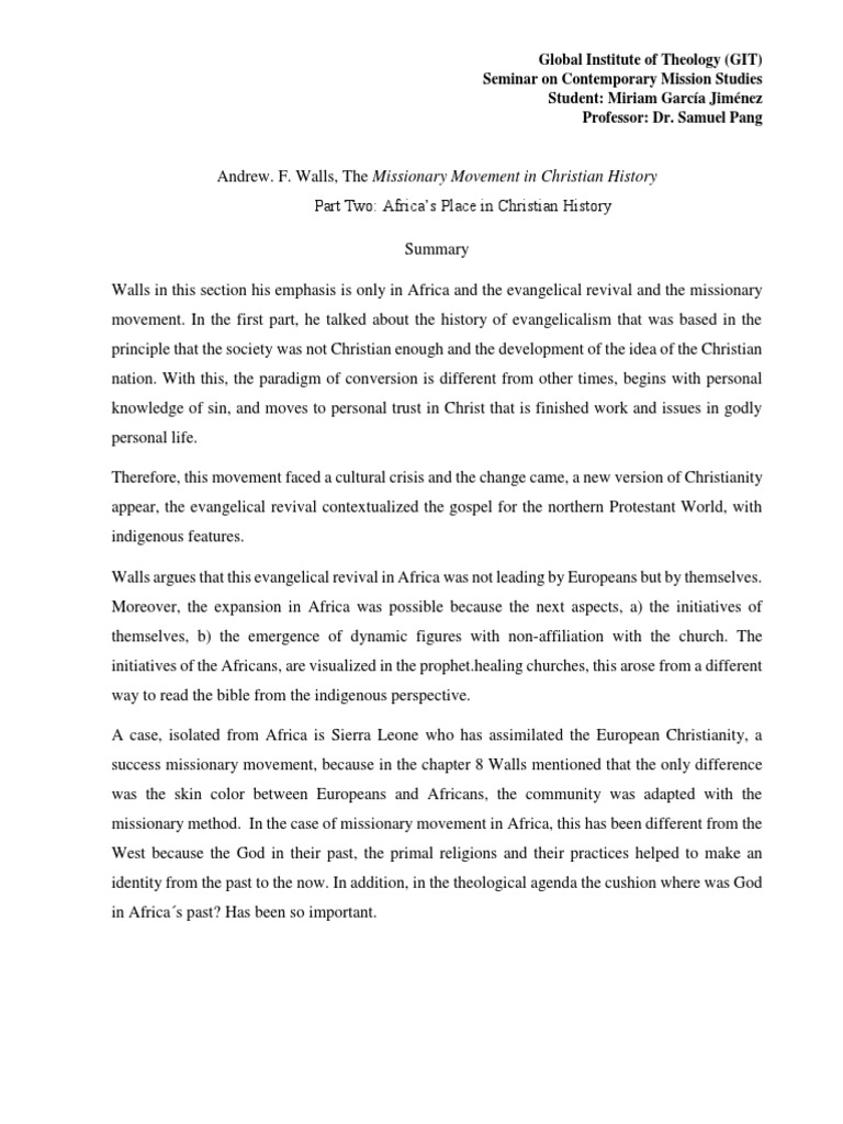 2nd Part The Missionary Movement in Christian History | PDF ...