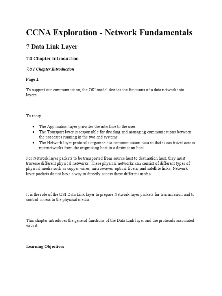 7 Data Link Layer | PDF | Computer Networking | Network Topology