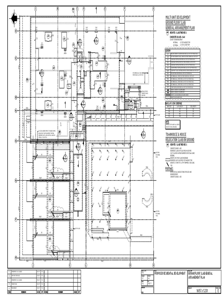 Multi Unit Development Ground Floor Slab General Arrangement Plan | PDF | Structural Engineering ...