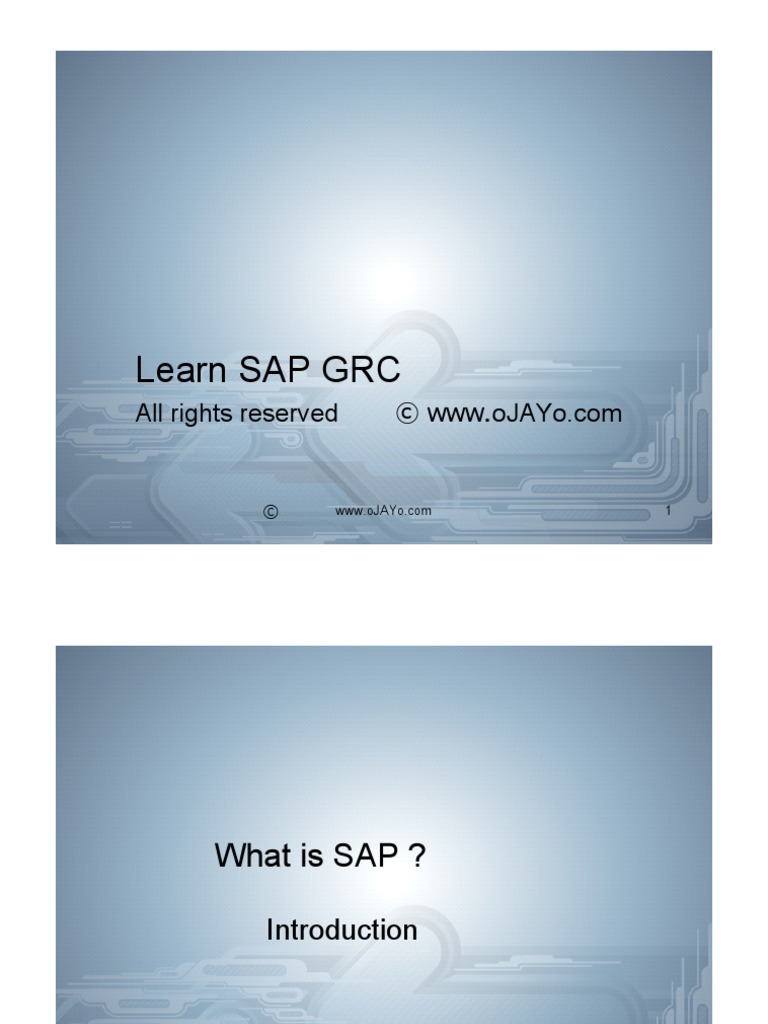 Sap GRC Overview PDF | PDF | Internal Control | Sarbanes–Oxley Act