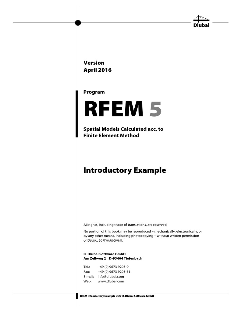 Rfem 5 Introductory Example en PDF | PDF | Button (Computing) | Dialog Box
