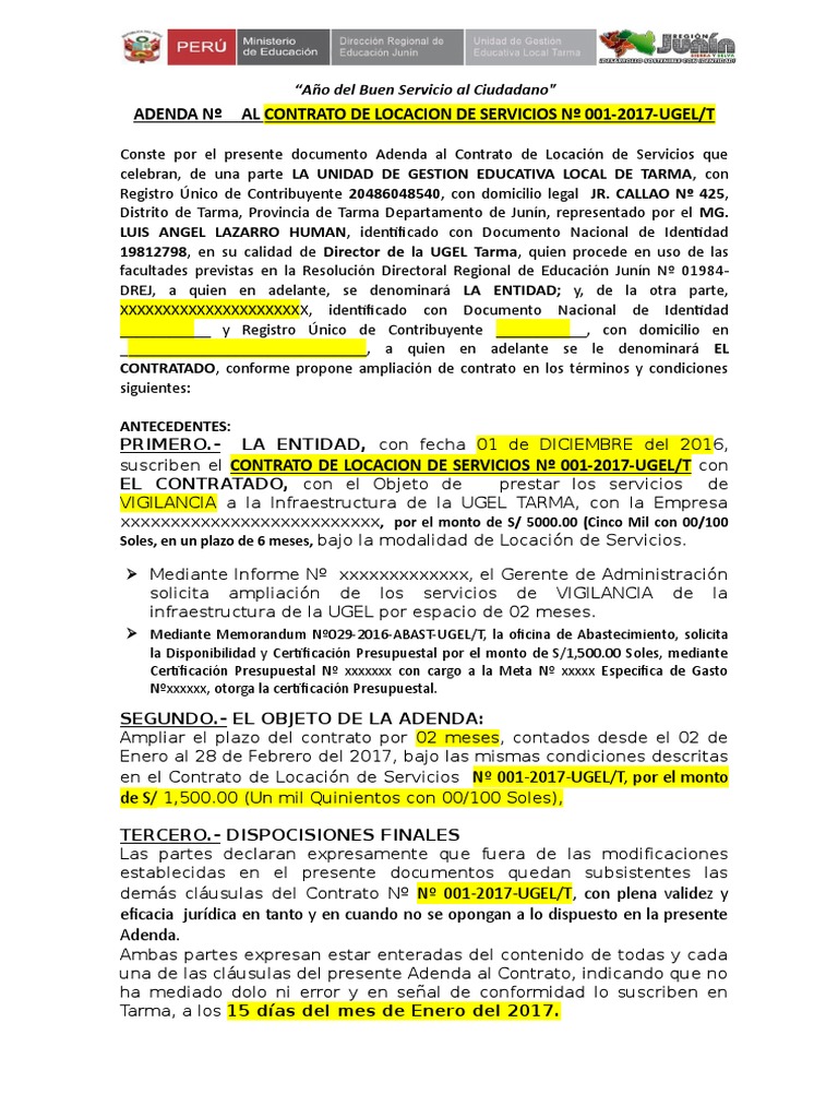 ADENDA CONTRATOS.doc | Gobierno | Política