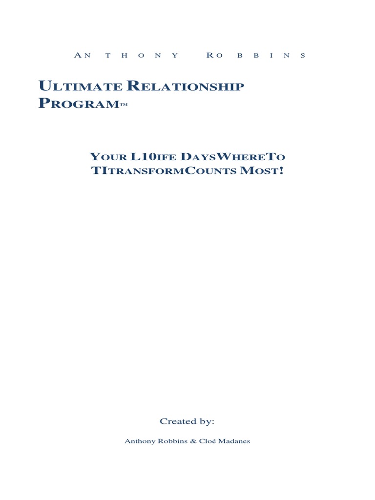 Urp-Ultimate Relationship Program | PDF | Intimate Relationships ...
