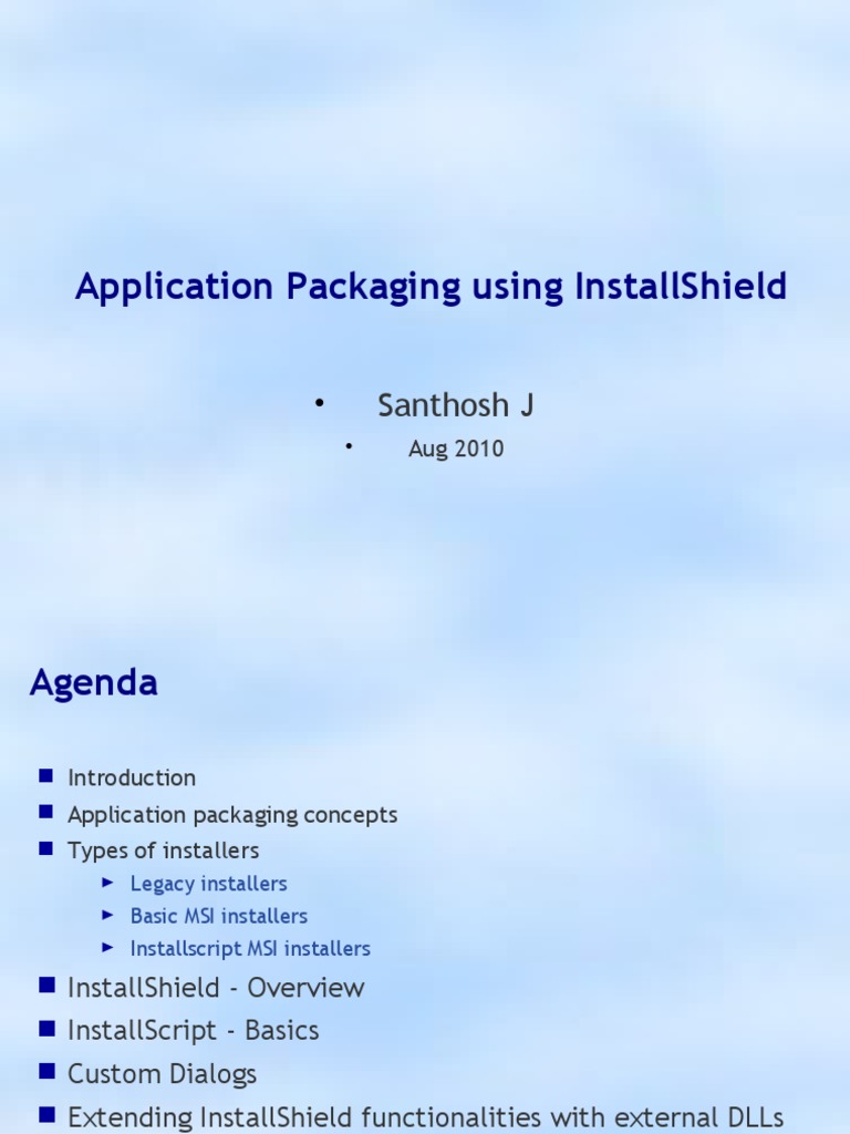 Application Packaging with InstallShield | PDF | Microsoft | Installation (Computer Programs)