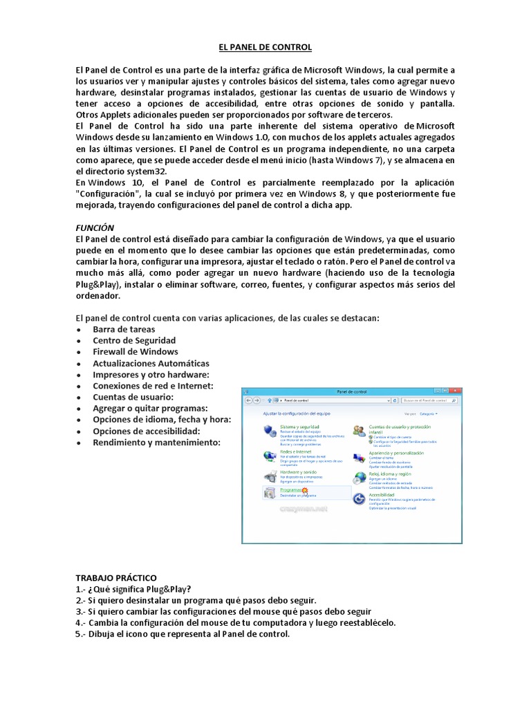 Panel de Control | PDF