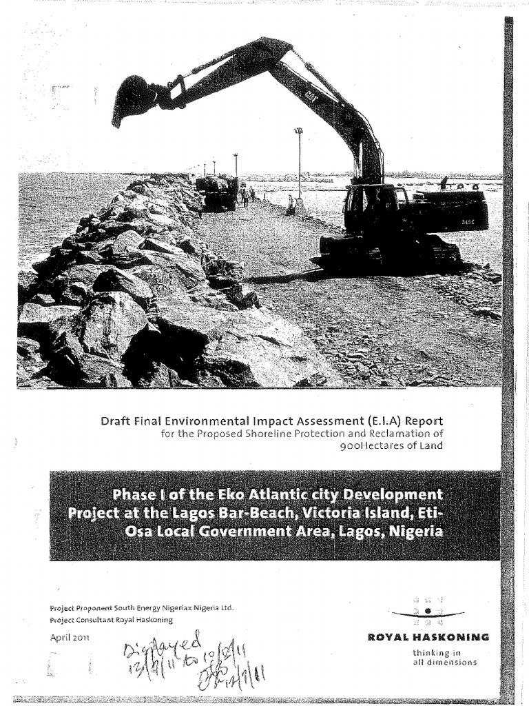 Eko Atlantic Environmental Impact Assessment (2011) | PDF | Dredging ...