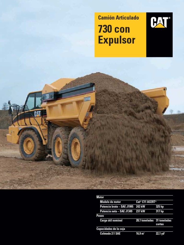 Camión Articulado CATERPILLAR - MODELO 730 PDF | PDF | Eje | Direccion