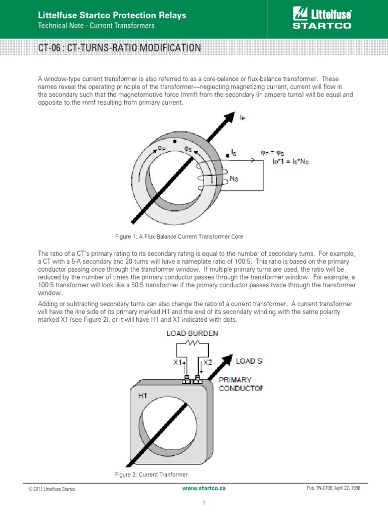 TN CT06 CT Turns Ratio Modification | PDF | Transformer | Magnetic Devices