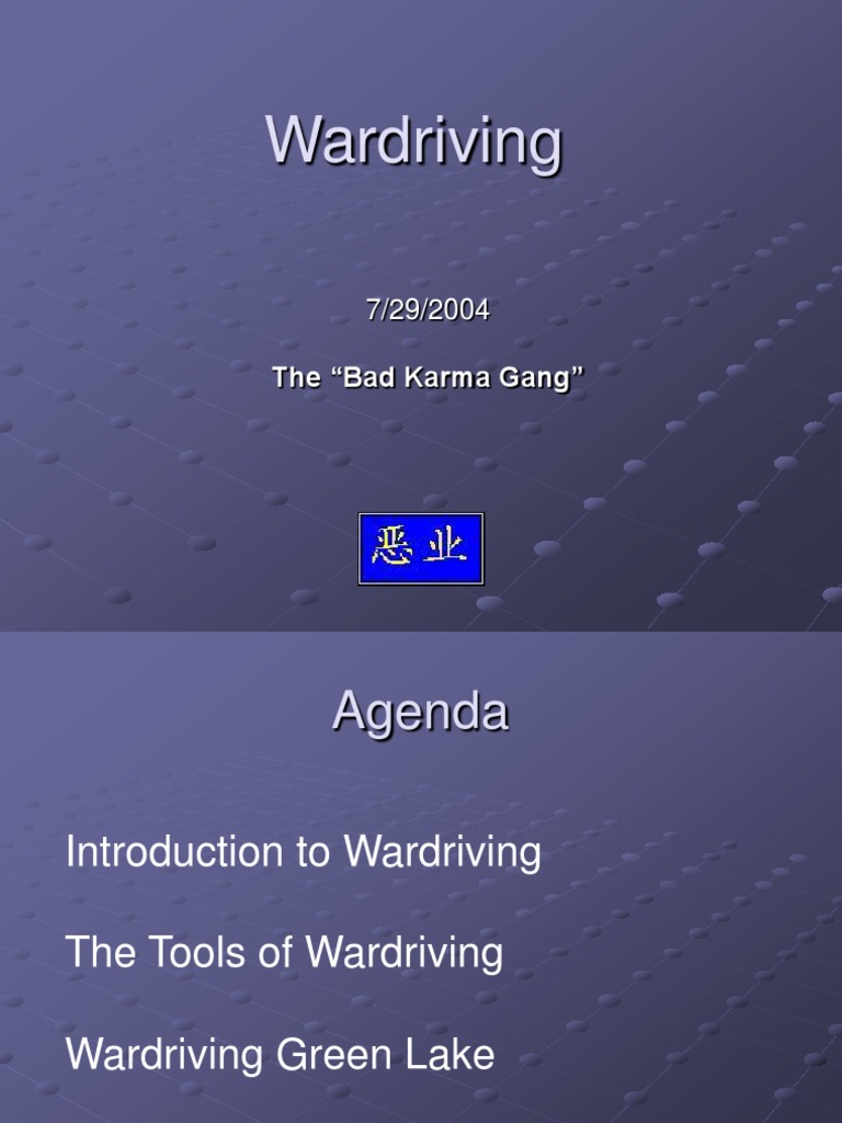 Wardriving Example | Encryption | Computer Network