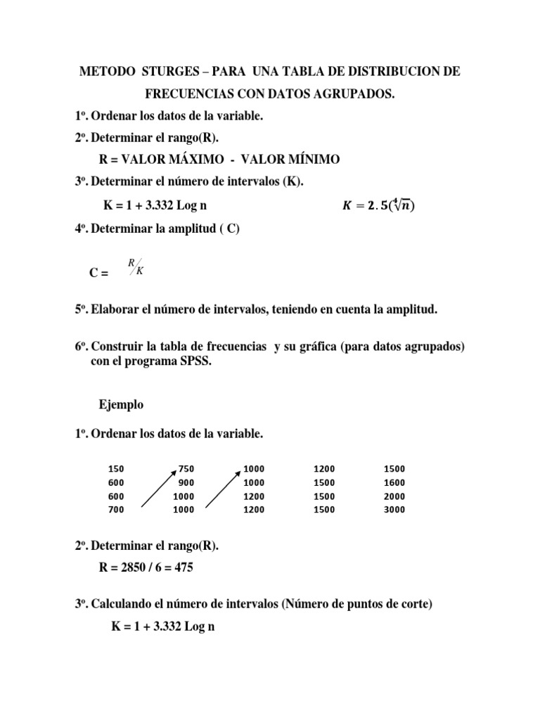 Método Sturges | PDF