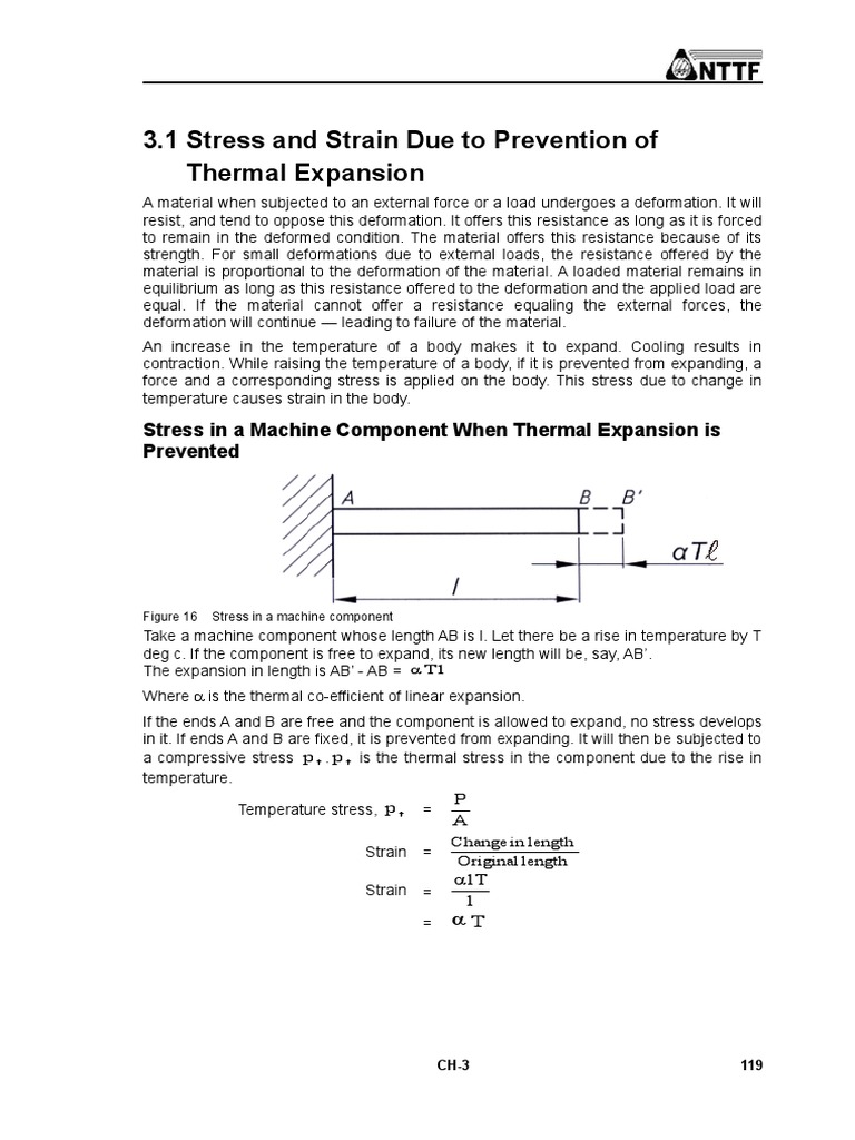13 CH-3 Temperature Stress | PDF | Thermal Expansion | Deformation ...