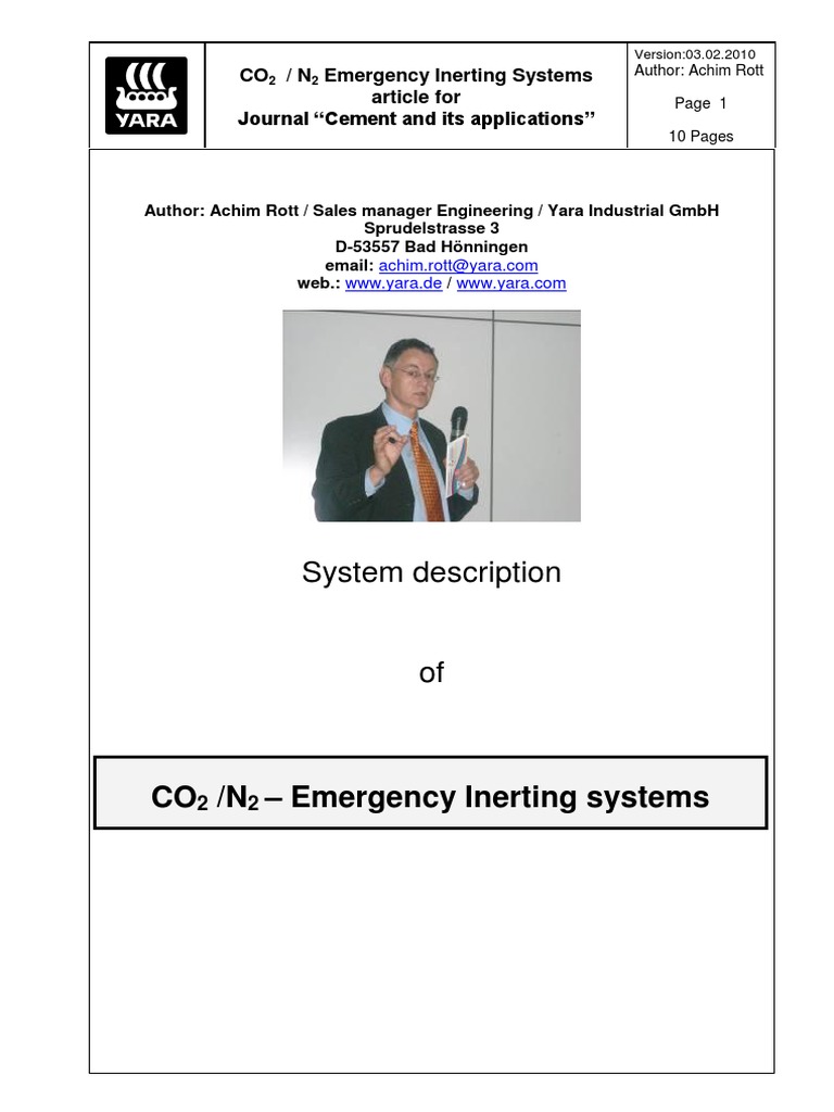 CO2/N2 Inerting Systems Overview | PDF | Carbon Dioxide | Gases