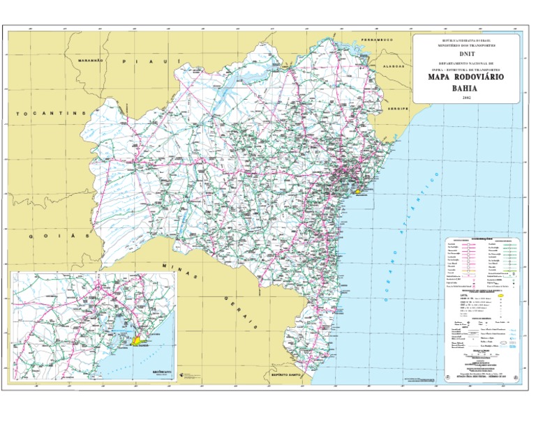 Mapa Rodoviário Bahia Mapa Rodoviário: P I A U Í