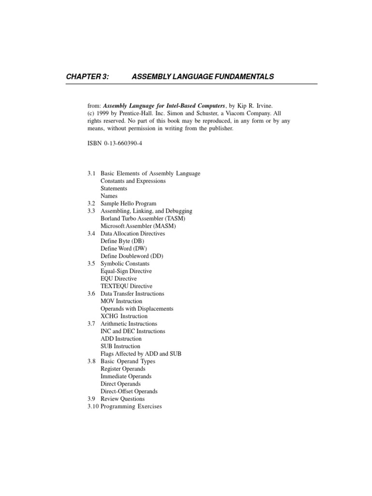 Assambly ch03 | PDF | Assembly Language | String (Computer Science)