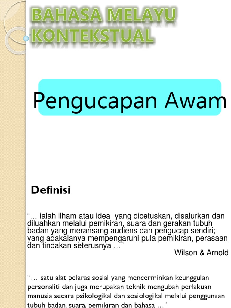 Jenis dan Format Pengucapan Awam | PDF | Karier & Perkembangan | Seni ...
