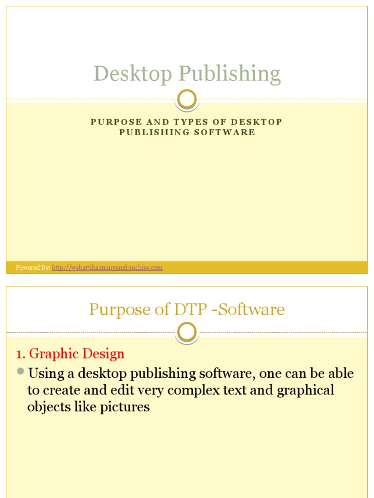 Purpose and Types of DTP | PDF | Page Layout | Application Software