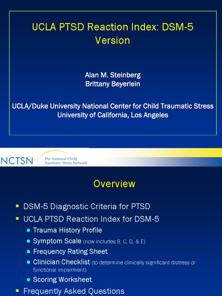 UCLA PTSD Reaction Checklist | Download Free PDF | Psychological Trauma ...