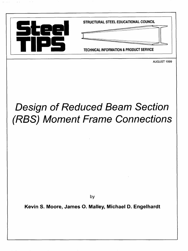 RBS Moment Frame Connection Design | PDF | Beam (Structure ...