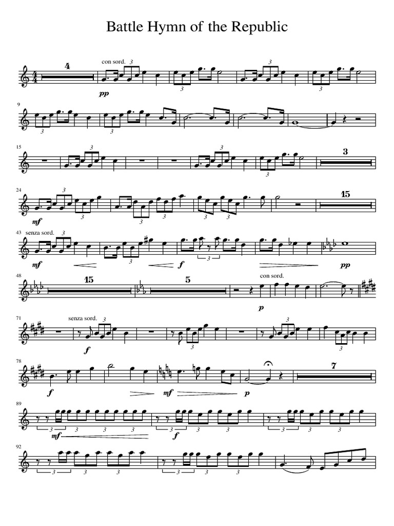 Battle Hymn of The Republic | PDF