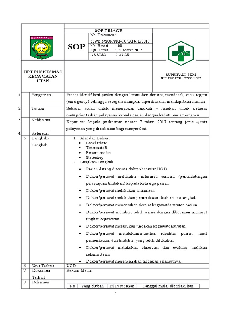 Sop Triage | PDF