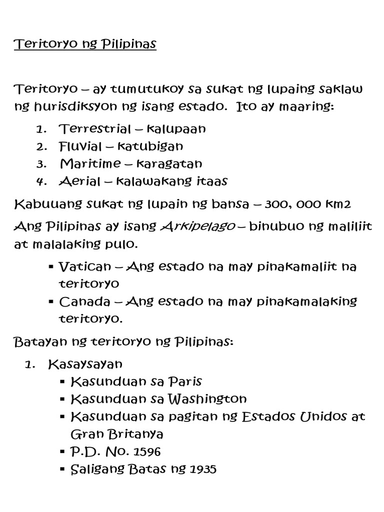 Teritoryo NG Pilipinas | PDF