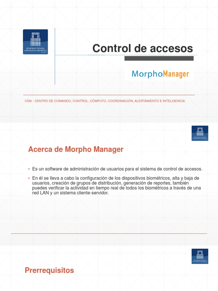 Control de Accesos Morpho Manager v2 | PDF | Point and Click | Ventana ...