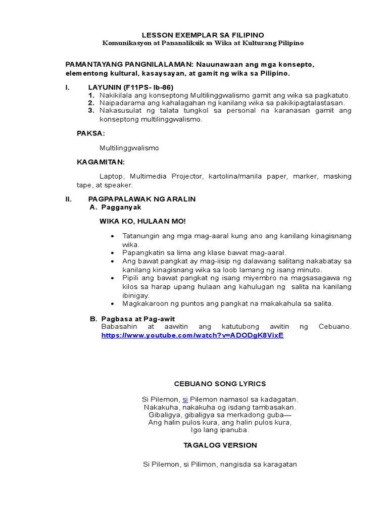 Multilinggwalismo | PDF