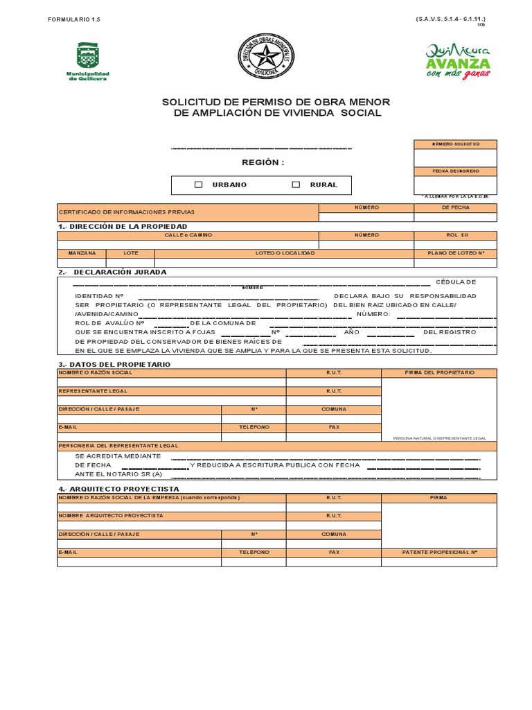 Solicitud de Permiso de Obra Menor de Ampliacion de Vivienda Social (1) | Arquitecto | Condominio