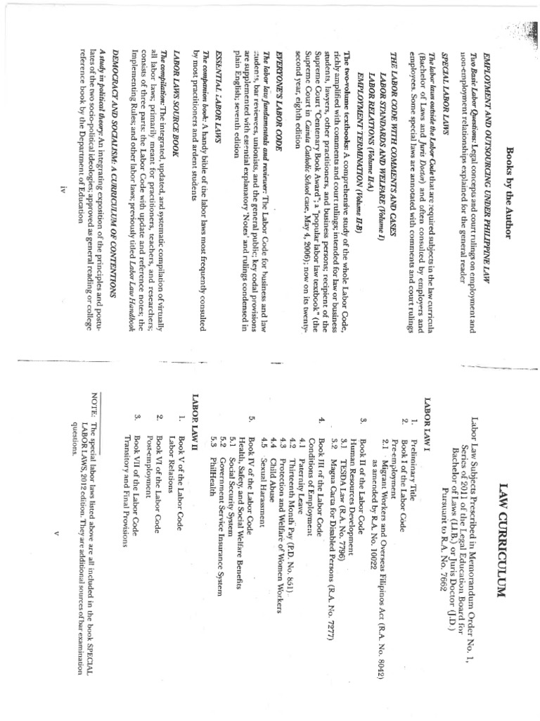 The Labor Code With Comments and Cases Vol 1. (Azucena JR., 2013) | PDF