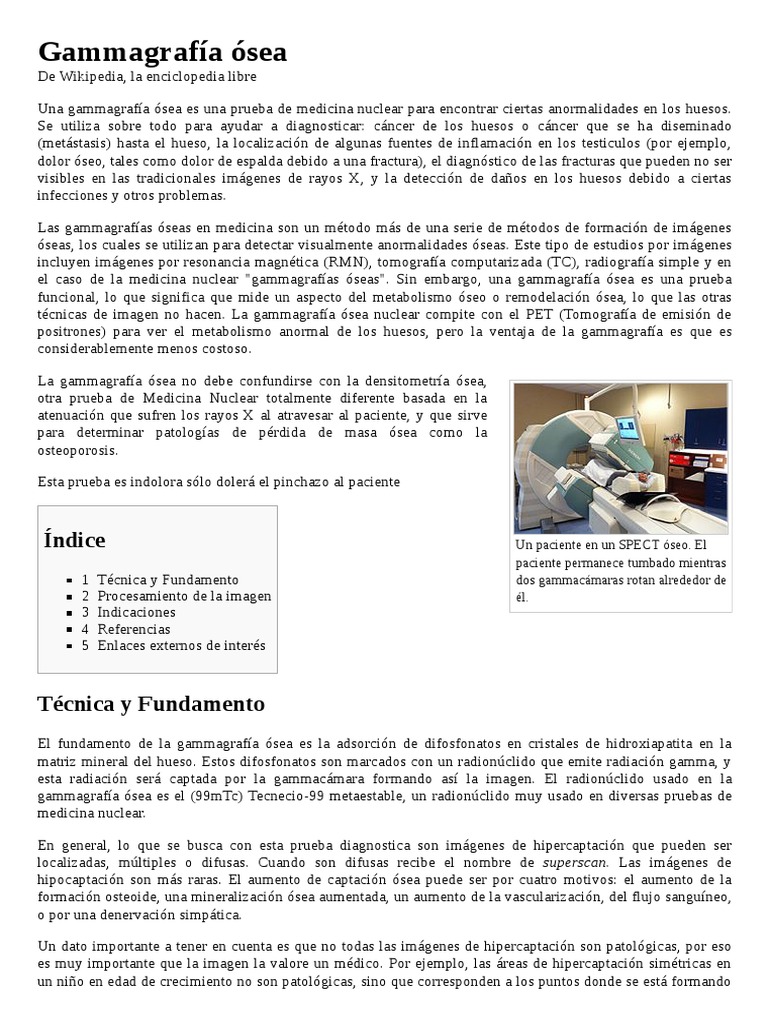 Gammagrafía_ósea | PDF | Medicina CLINICA | Imagenes medicas
