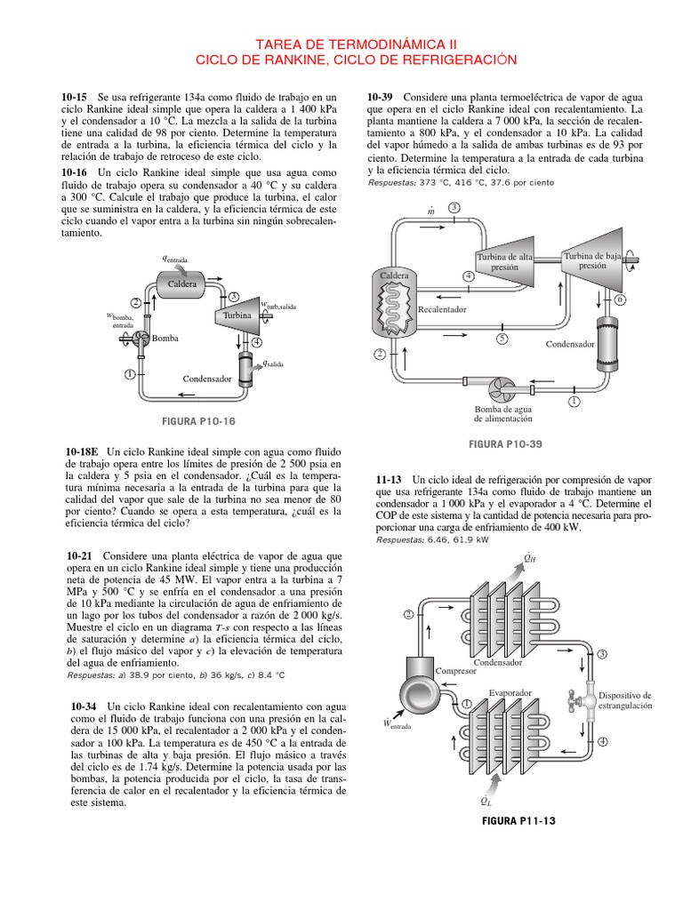 Tarea Ciclos Termo II | PDF | Refrigeración | Calefacción, Ventilación y Aire Acondicionado