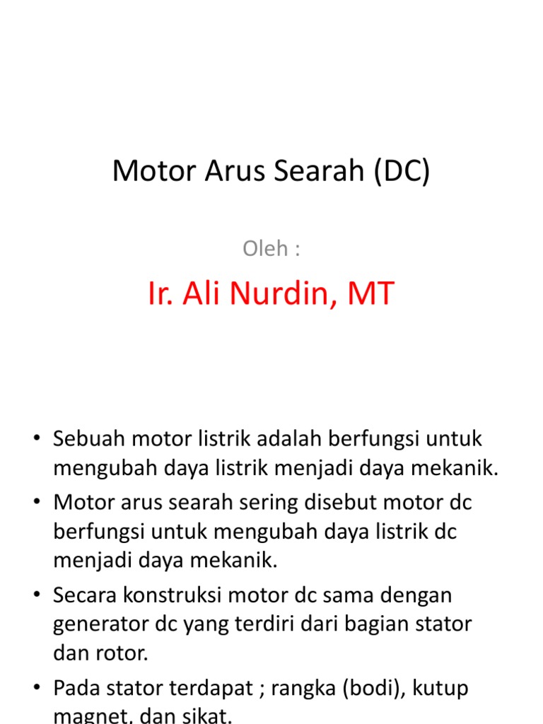 Motor Arus Searah (DC) | PDF