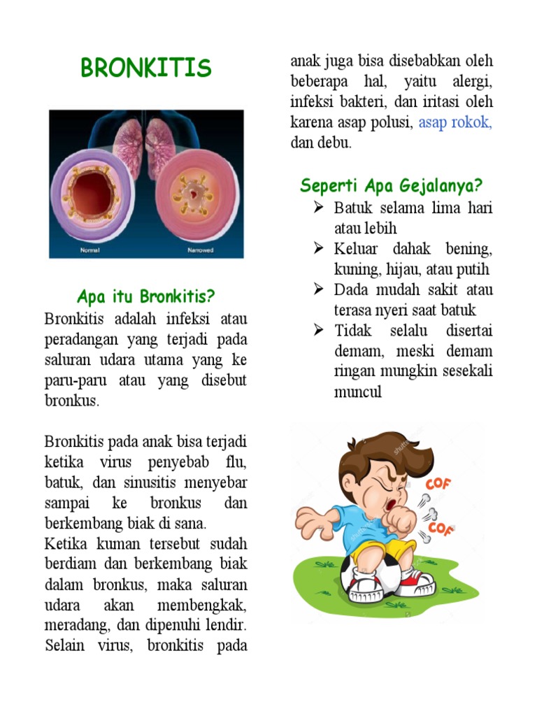 Penyebab dan Gejala Bronkitis Anak | PDF