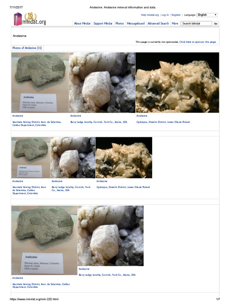 Andesine_ Andesine Mineral Information and Data | Igneous Rock | Minerals