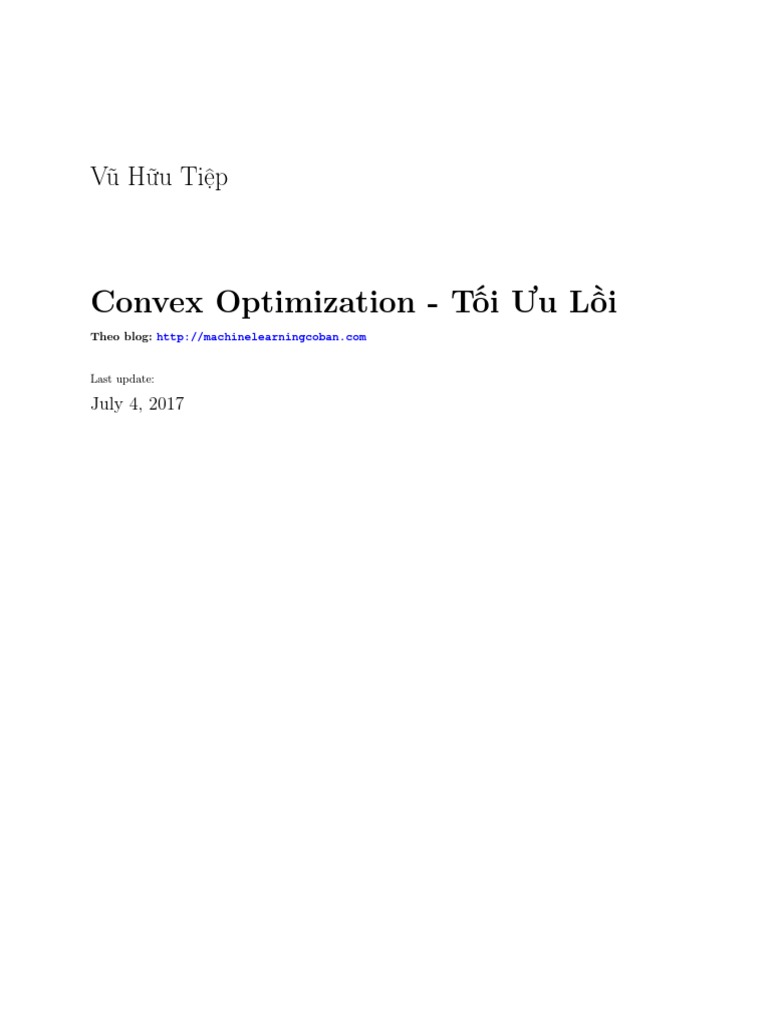 Convex Optimization | PDF