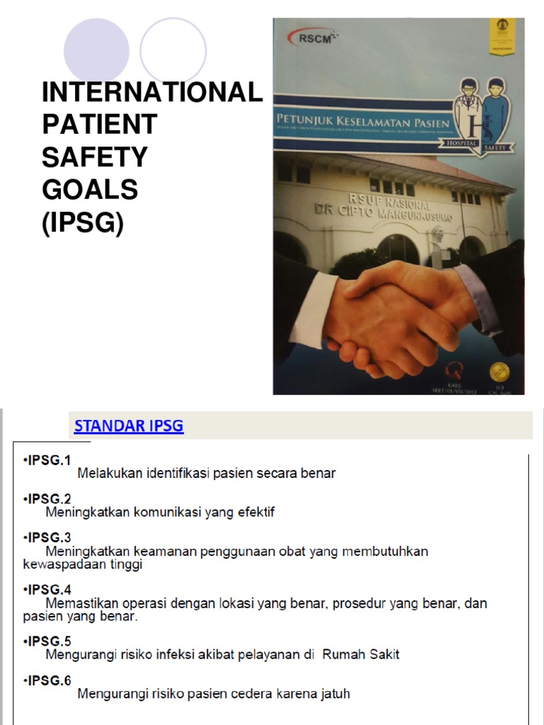 Sasaran Keselamatan Pasien Internasional | PDF