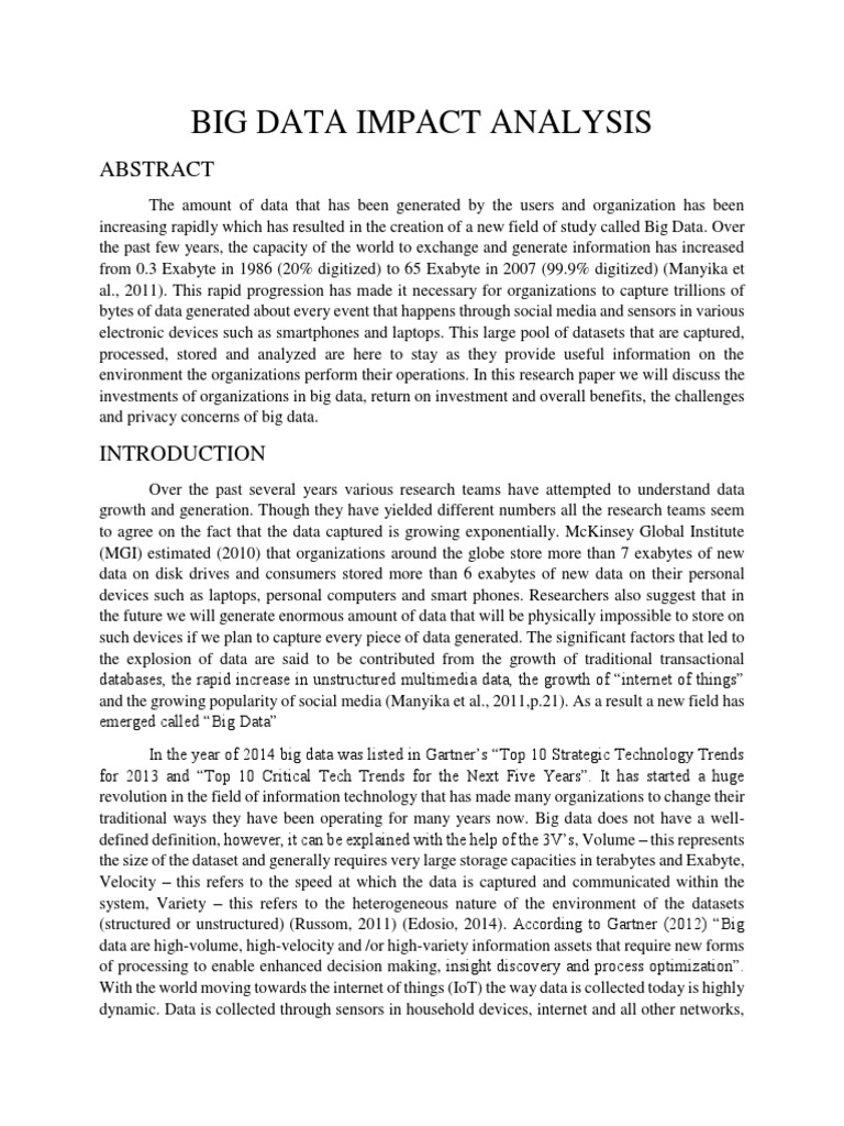 Big Data Impact Analysis | PDF | Big Data | Analytics